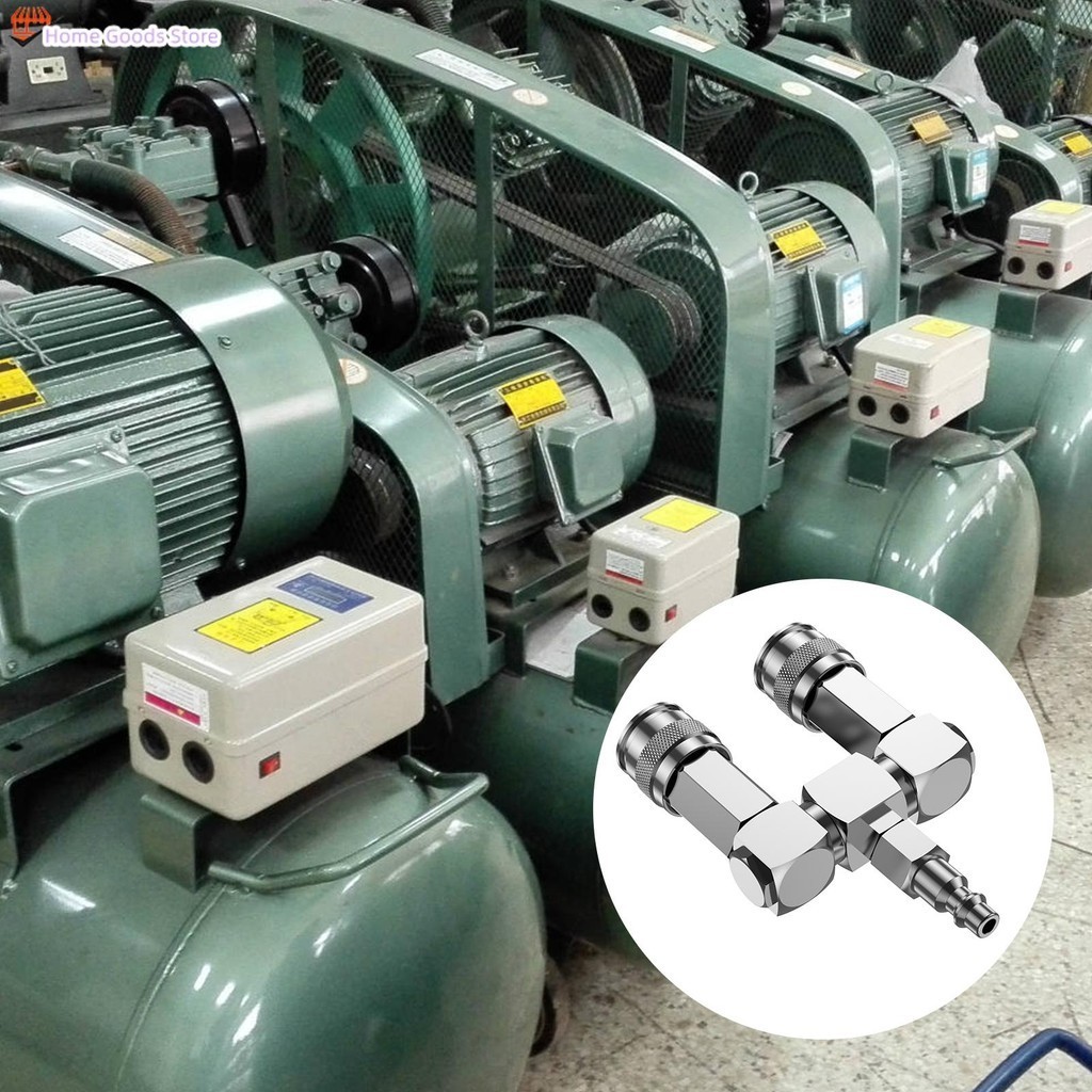 2 Way Air Hose Splitter 300PSI 360° Rotatable 1/4inch NPT Air Hose ...