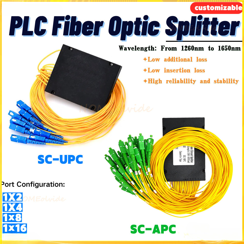 SC/APC SC/UPC Fiber Optic FTTH Splitter FBT Optical Coupler 1:8,1:16 ...