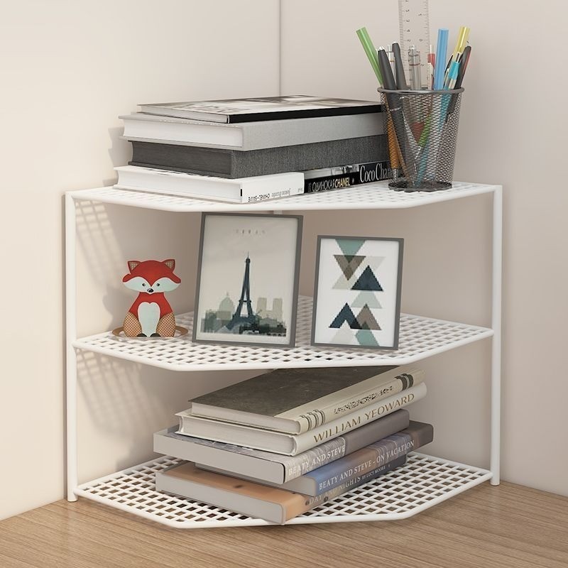 Bookshelf Corner Shelf Simple Desk Corner Cabinet Bay Window Desktop ...
