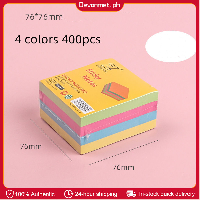 400 Sheets Sticky Note Color Square Tag Supplies Office & School ...
