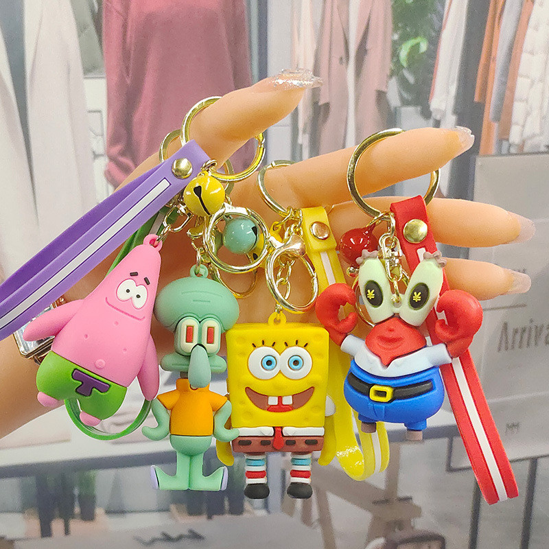 SpongeBob SquarePants Keychain Hanging Decoration Couple Keychain Car ...