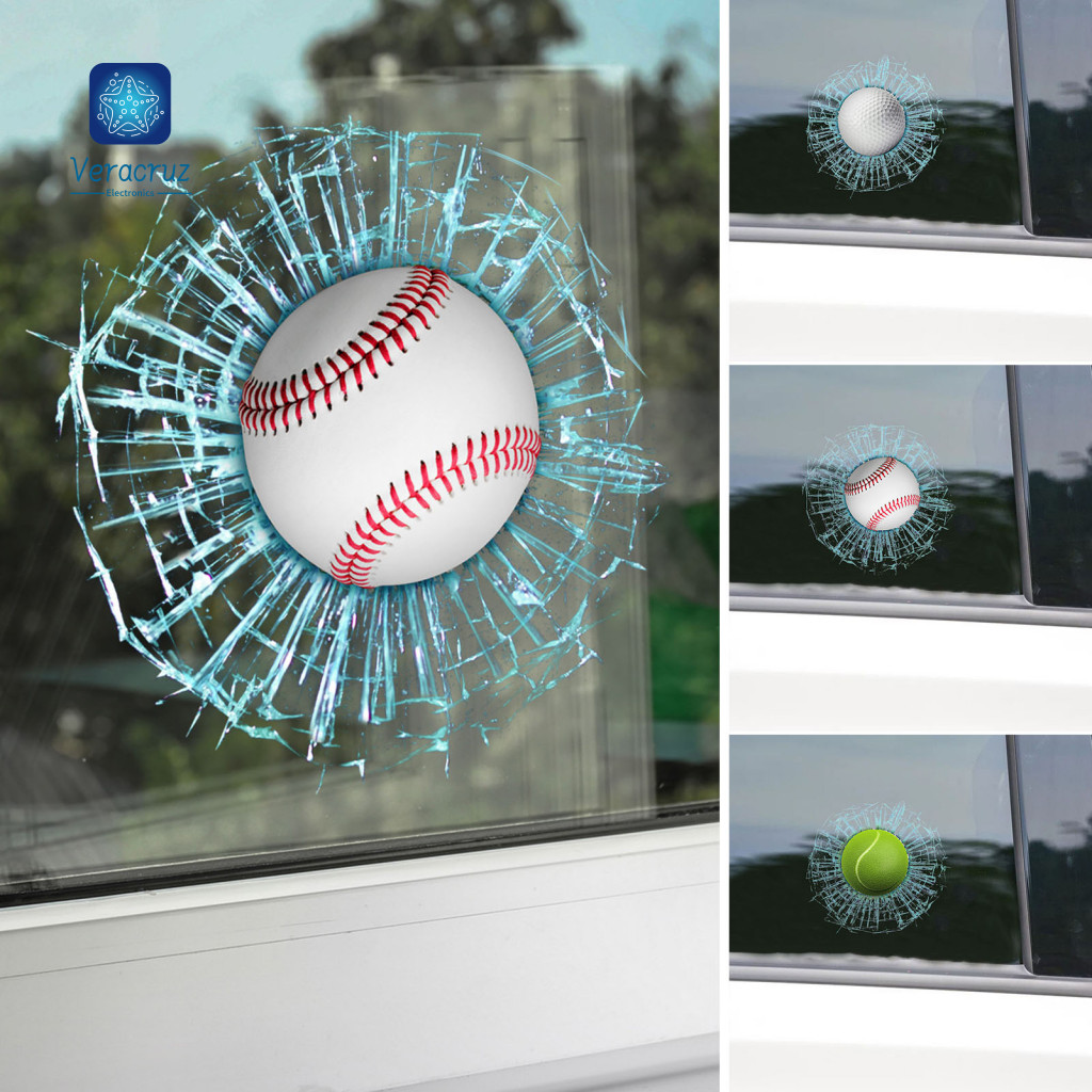 [Ready stock] Unique Vehicle Decoration Car Sticker 3d Prank Broken ...