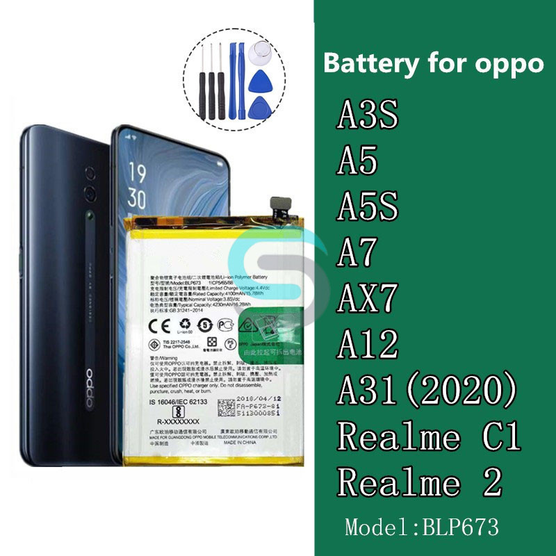 BLP673 Battery for Oppo A3S/A5/A5S/A7/AX7/A12/A31 2020/Realme C1/Realme ...
