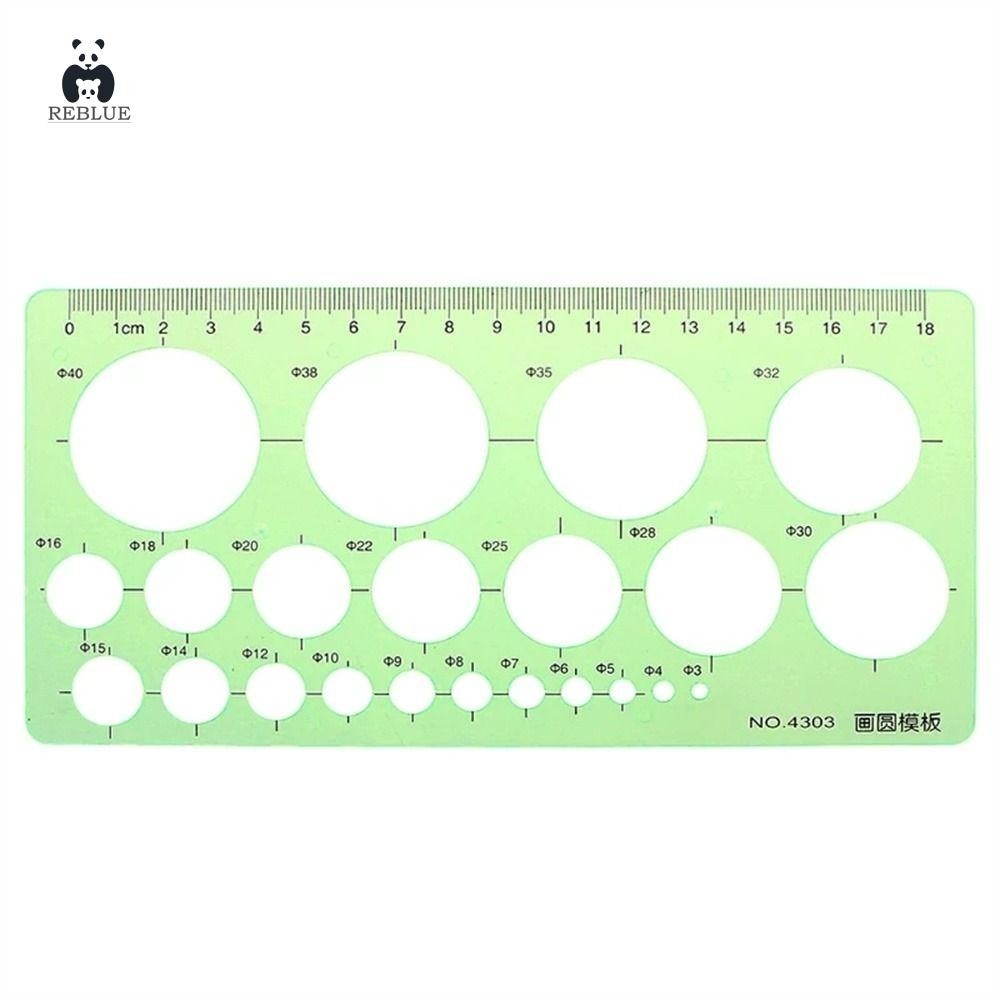 REBLUE Template Ruler Transparent Office Supplies Measuring Tool Multi ...