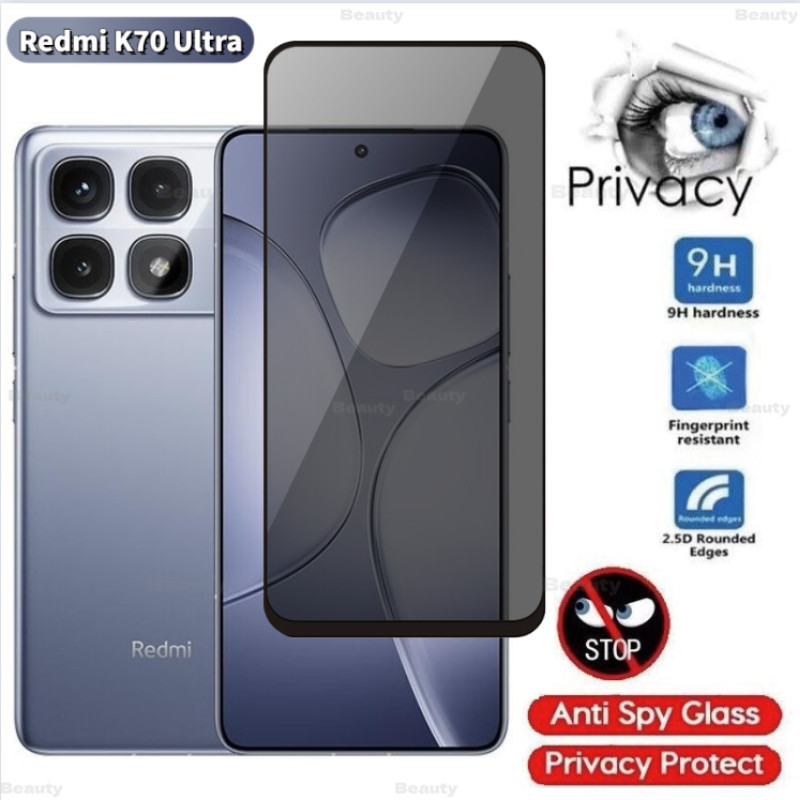 For Redmi K70 Ultra 2024 Anti-spy Screen Protectors Glass Redmi K70E K70U K70 Pro K70Pro ...