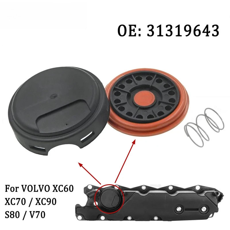 moto22rcar 30788481 31319642 PCV Valve Cover Repair Kit Valve Cap With ...