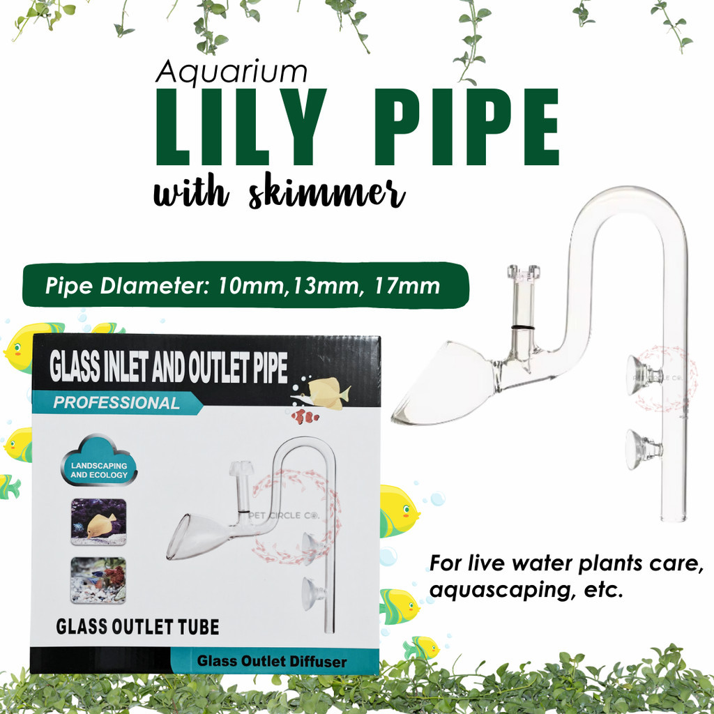 Aquarium Glass Lily Pipe for Fish Tank Canister Filter Tube with ...