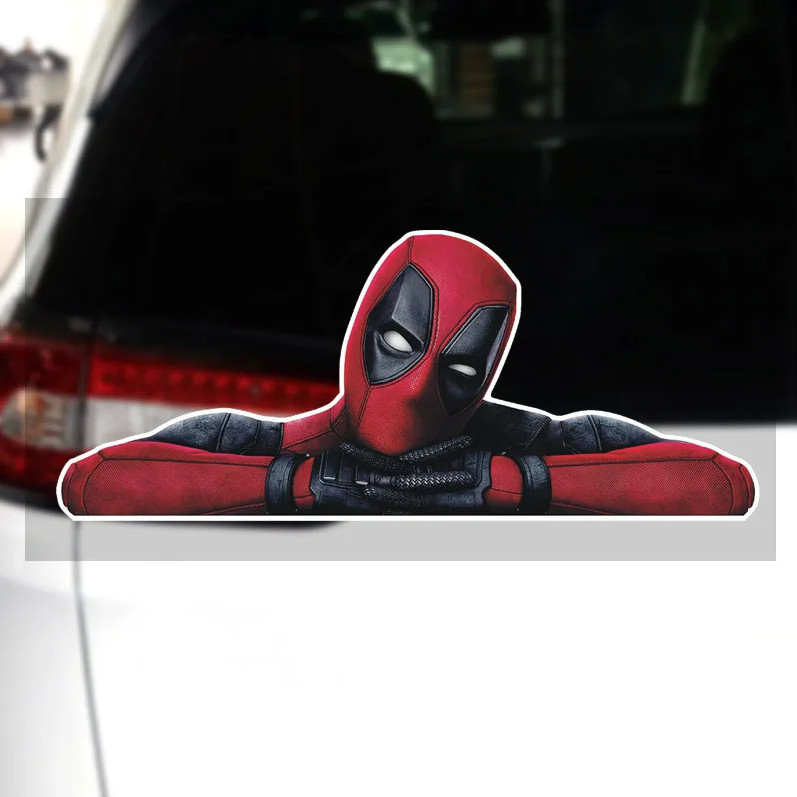 Marvel Deadpool 3 Car Stickers Reflective Cartoon Peripheral Fun ...