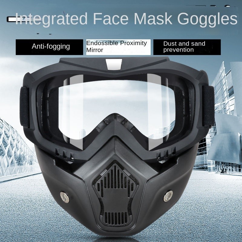 Anti-Fog Full Face Mask Tactical Protective CS Mask Harley Motorcycle ...