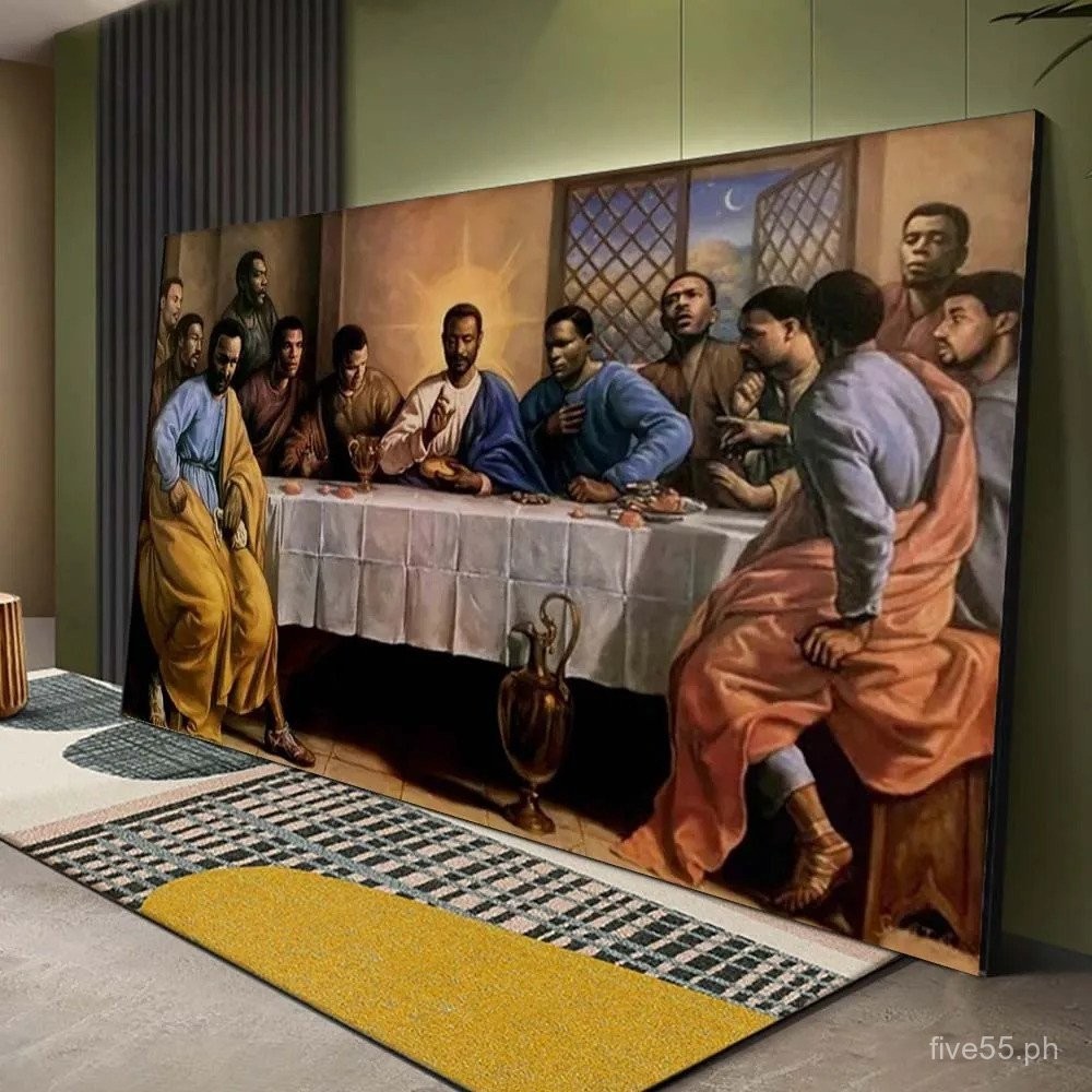 African Black Jesus Last Supper Poster Prints For Living Room Home ...