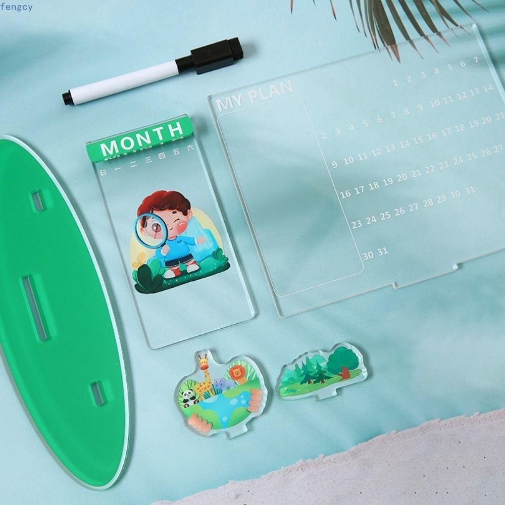 FENGCY Slider Perpetual Calendar, Erasable Message Board Universal ...