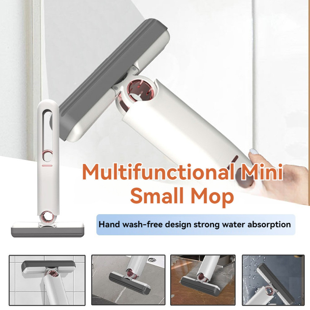 Mini Mop Portable Cleaning Mop Handheld Desk Bathroom Car Window Househ ...