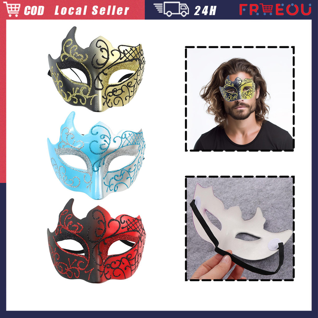 High-quality Masquerade Mask Painted Beauty Half Face Mask Cosplay ...