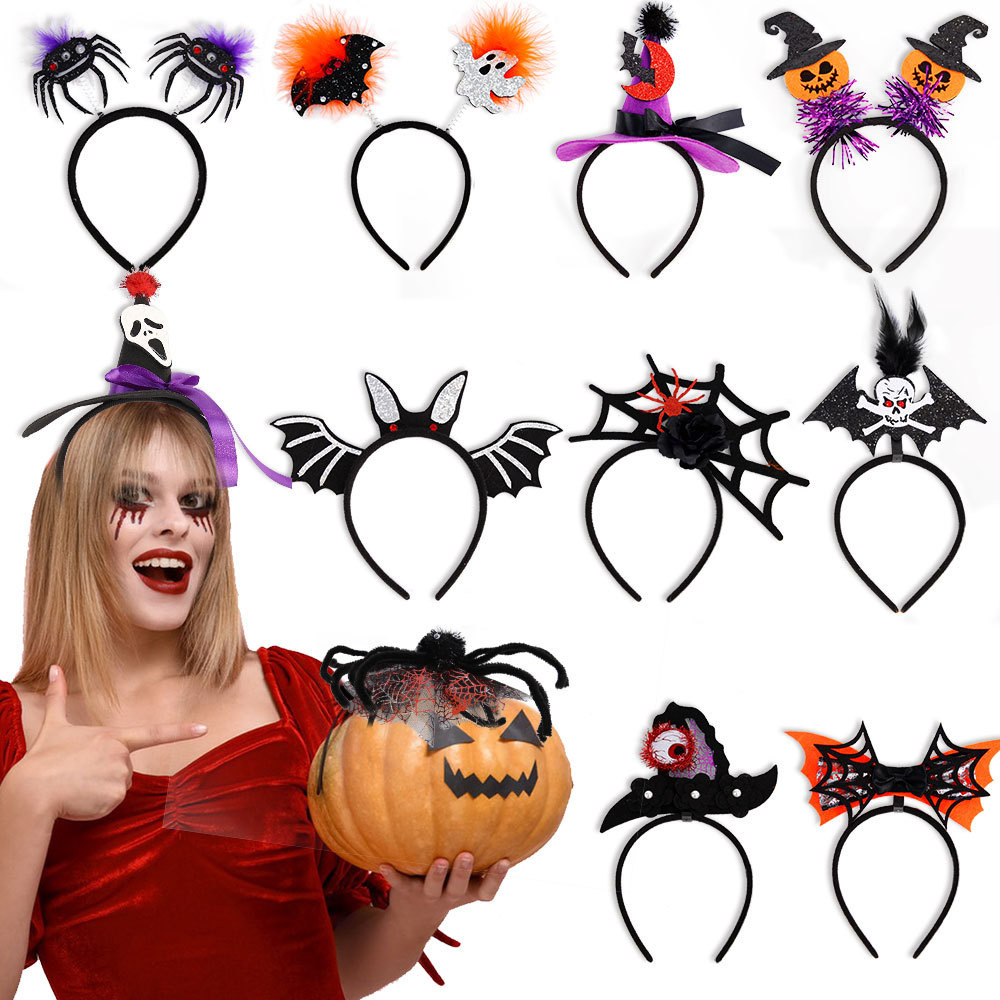 2024 Witch Hat Spider Headband Halloween Party Decoration Funny ...