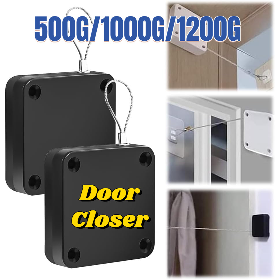 Punch-Free 500g/1000g Automatic Screen Door Closer, Storm Door Closer ...