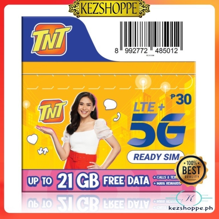HENNA TALK and TEXT Prepaid TNT 5G Sim Card FREE Data Free Call N Text ...