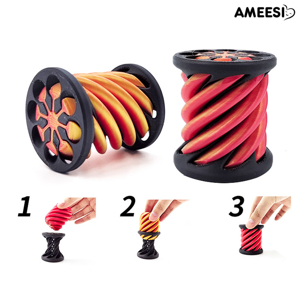 Ameesi Impossible Pyramid Passthrough Sculpture 3D Printed Spiral Cone ...