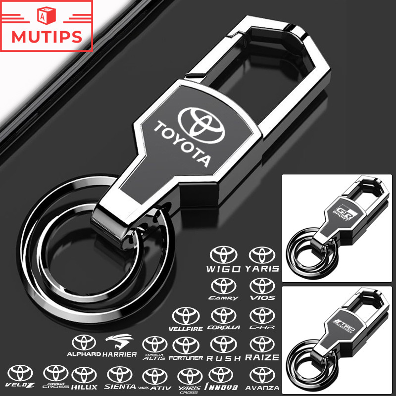 Toyota GR TRD Car Keychain Alloy Metal Key Chain Laser Printing Logo ...