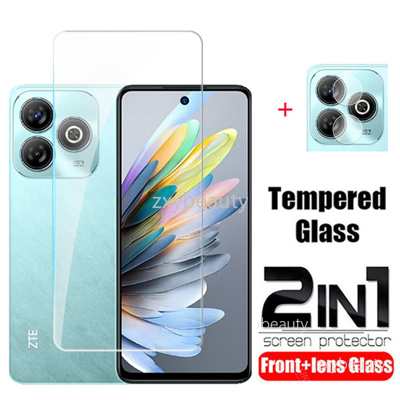 ZTE Blade A75 4G 2024 Screen Protector 2in1 Full Cover Clear Tempered ...