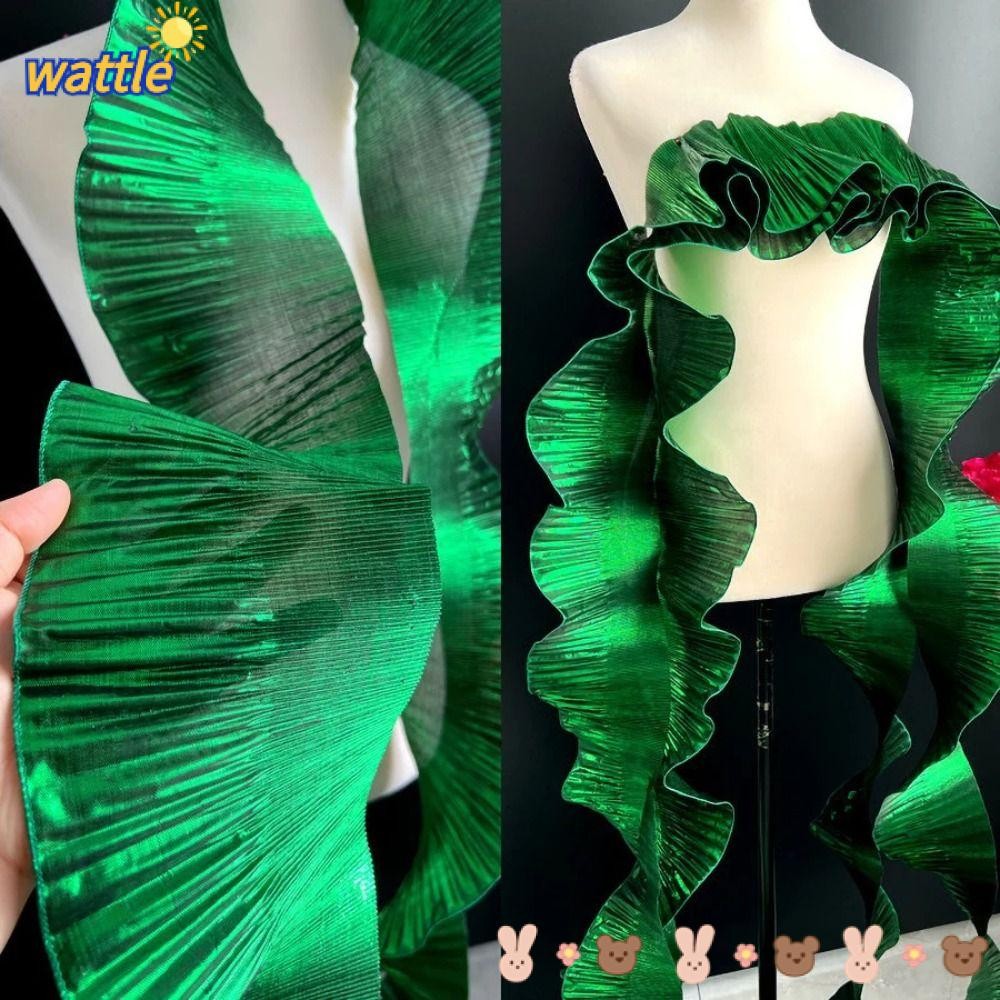 WATTLE Big Wave Lace Fabric, 1 Yard Fashion Pleat Mesh Organza, 15cm ...