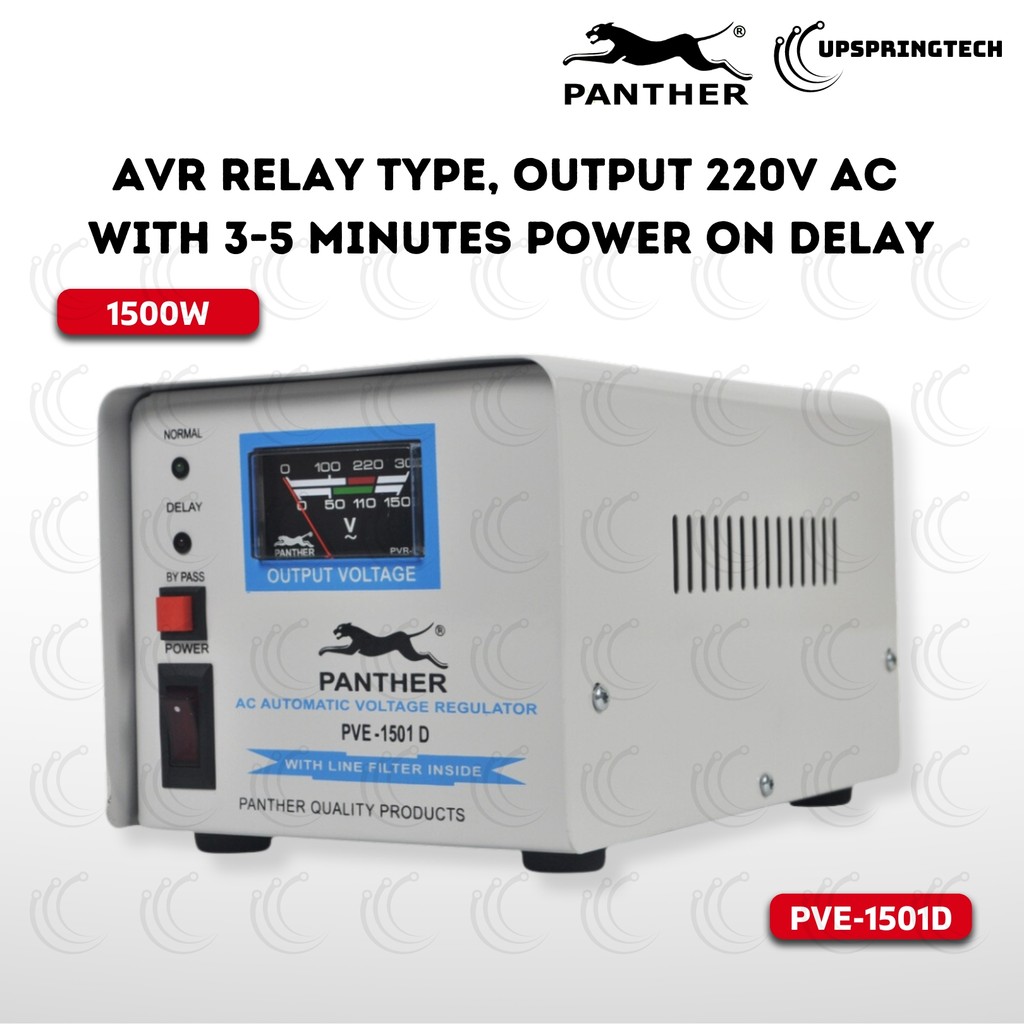 PANTHER PVE 1501D AVR Relay Type, Output 220V AC with 3-5 minutes Power ...