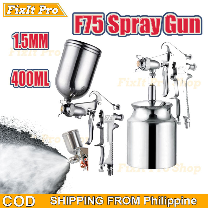 F75 400ml 1.5mm Pneumatic Spray Gun Furniture Auto Spray Gun Airbrush ...