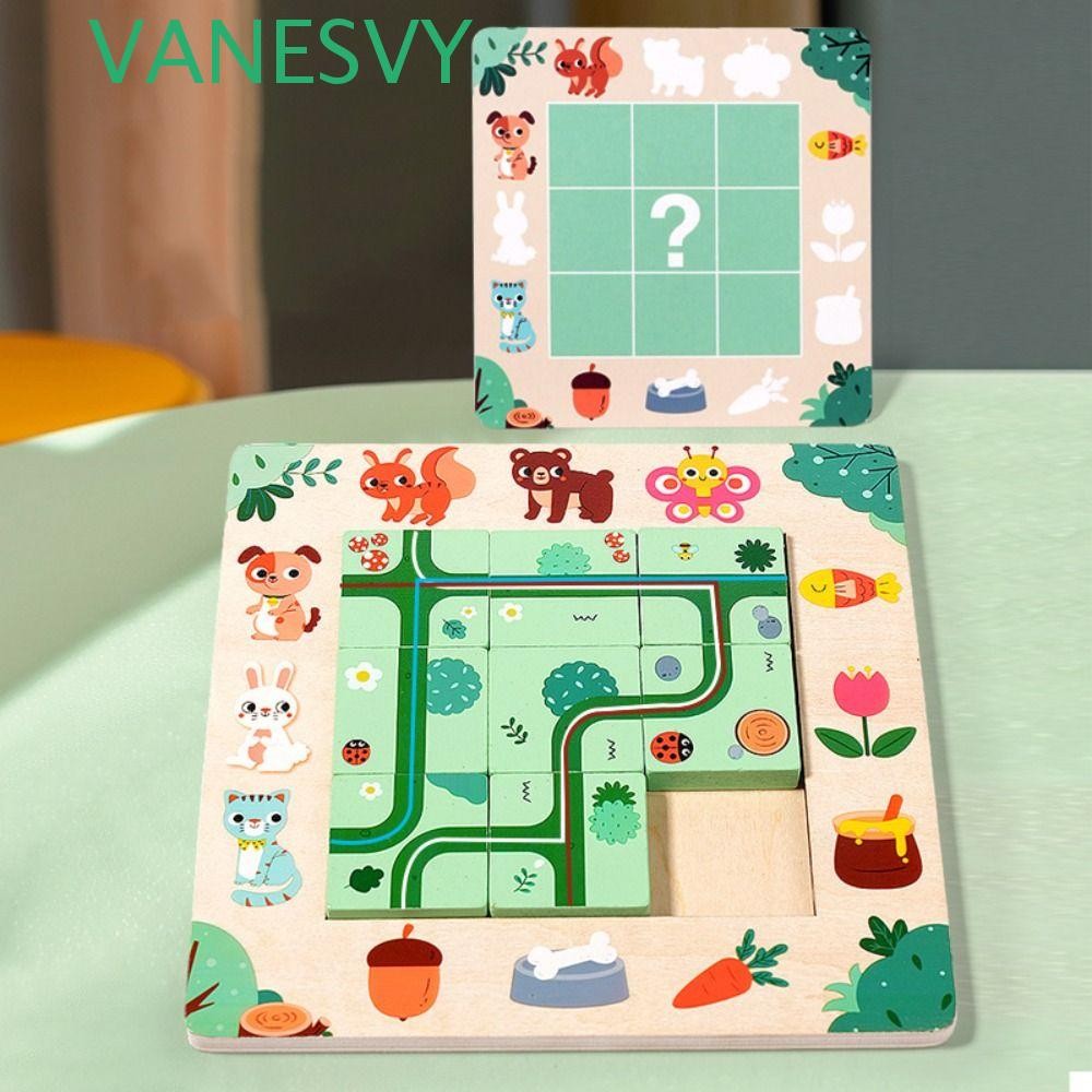 VANESVY Wayfinding Puzzles Toys, Wooden Early Educationa Kids Maze ...