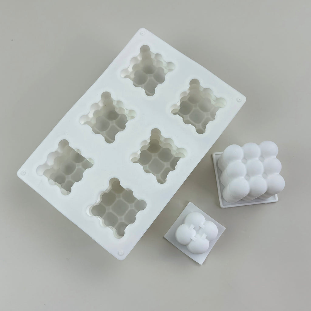 Singe-cavity / 6-cavity 3D Bubble Rubiks Cube Silicone Molds | Shopee ...