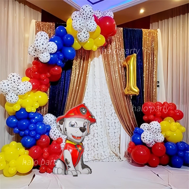 Paw Patrol Theme Balloon Party Decoration Supplies Dog Chase Aluminum Balloon Garland Set Kids ...