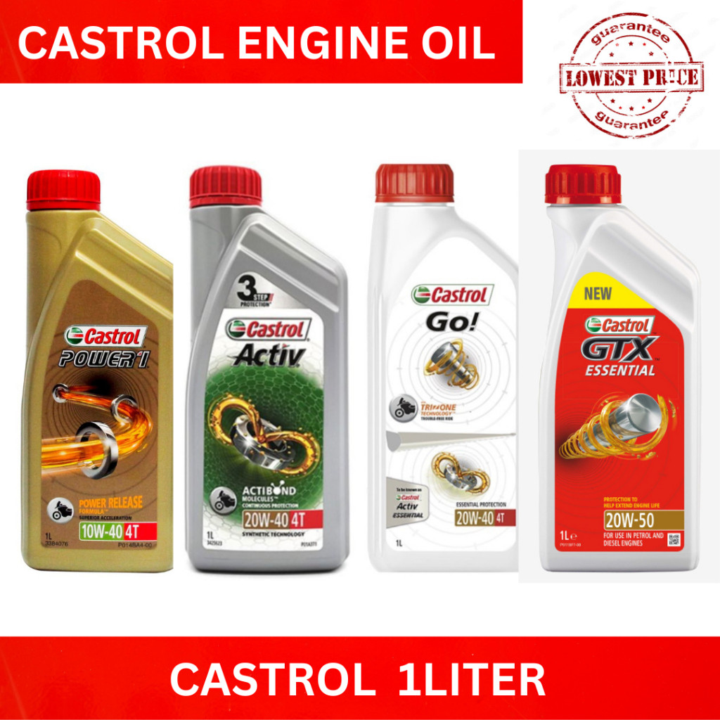 CASTROL Motorcycle oil Genuine Guarantee Synthetic Technology / Fully ...