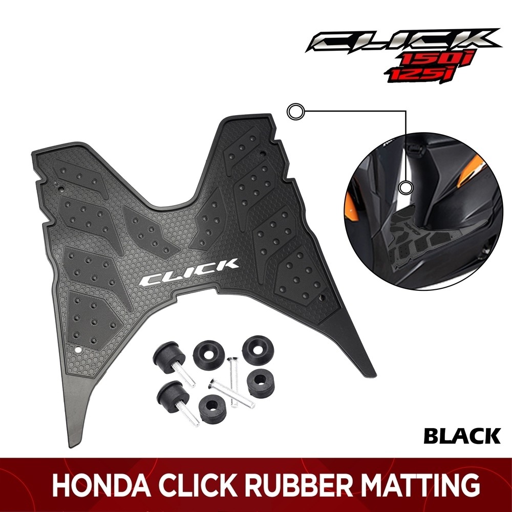 Honda Click 125i /150i Footboard Rubber Matting With Bolts For Click V1 ...