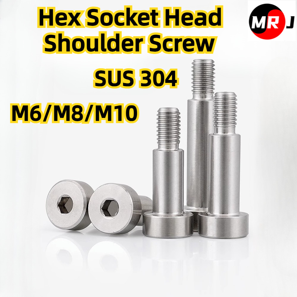 [MRJ] 304 Stainless Steel Hexagon Shoulder Screws with Shoulder M6/M8 ...
