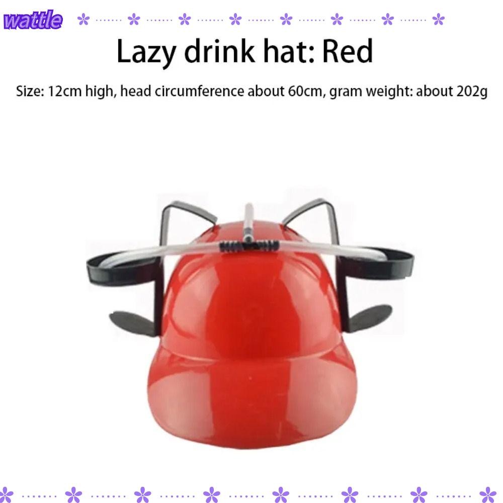WATTLE Outdoor Beer Hat, With straw Hat Type Beverage Helmet Headgear ...