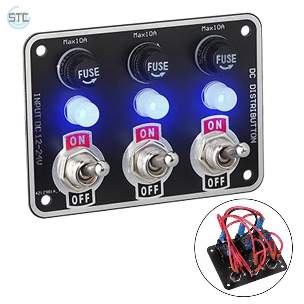 Sleek Design 3 Gang Metal Switch Panel with Circuit Protection Features ...