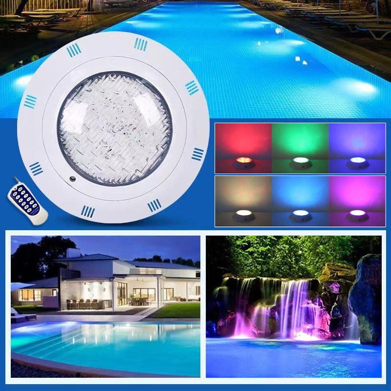 Rgb Remote Control Swimming Pool Underwater Light Wall-mounted Waterproof Ip68 Aquarium Light ...