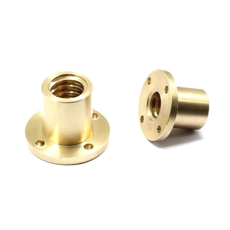 Trapezoidal Screw Rod Double Trimming Copper Flange Nut T8-T40T Type ...