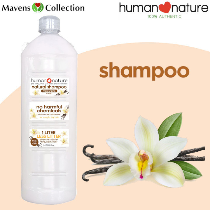 Human Heart Nature Moisturizing Vanilla Natural Shampoo 1L | Shopee ...