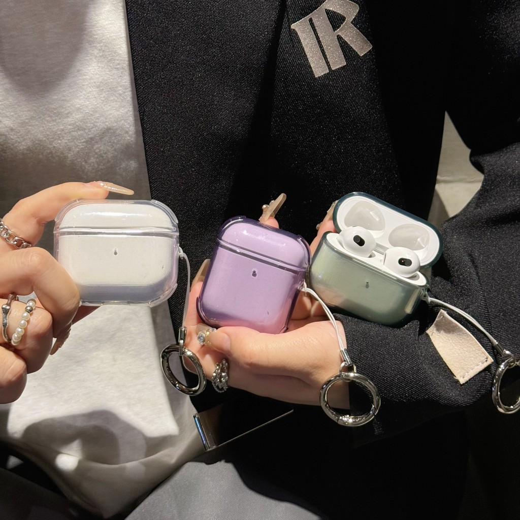 Clear Soft With Keychain Shockproof Korea Simple Case for AirPods 4 ANC ...