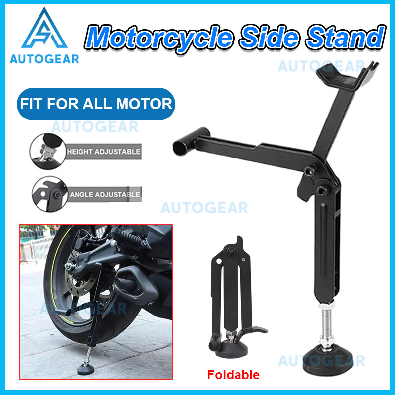 Foldable Motorcycle Wheel Support Side Stand Paddock Portable Lifting ...