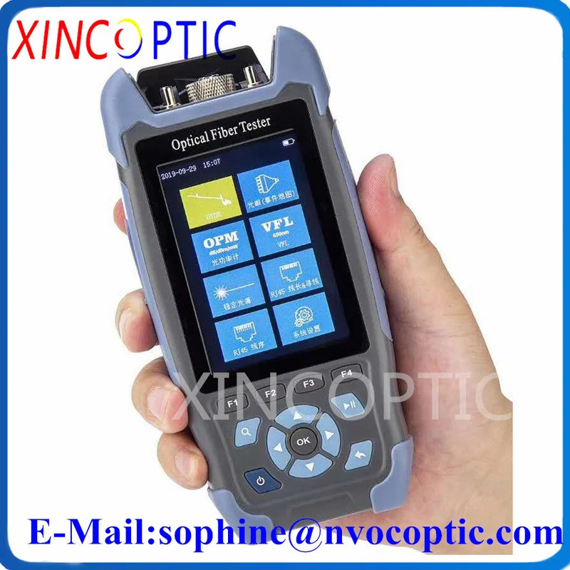 Pro Mini OTDR NK3200S Fiber Optic Reflectometer with 9 Functions VFL OLS OPM Event Map 22dB for ...