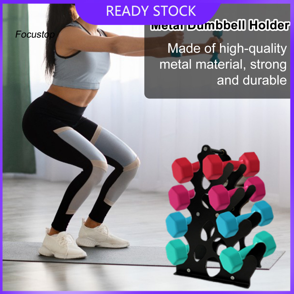 FOCUS Compact Dumbbell Stand 4-tier Dumbbell Rack Space-saving A-frame ...