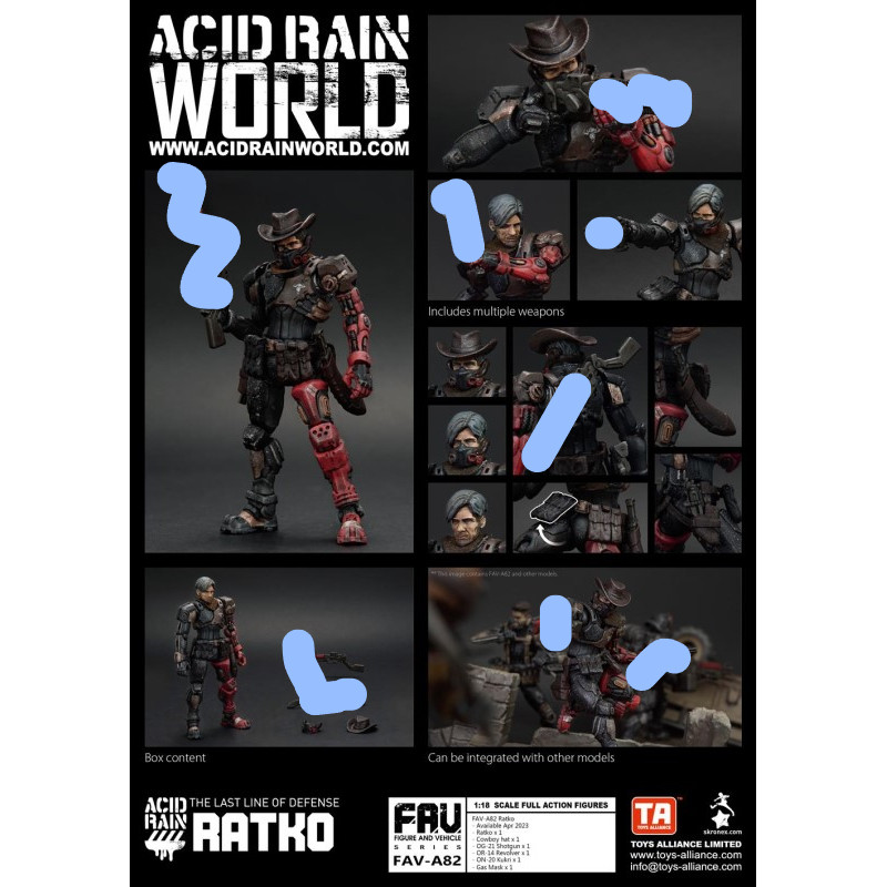 Acid Rain War Hell Army FAV-A43/A58/A58/A80/A82 3.75 Soldier 1: 18 ...