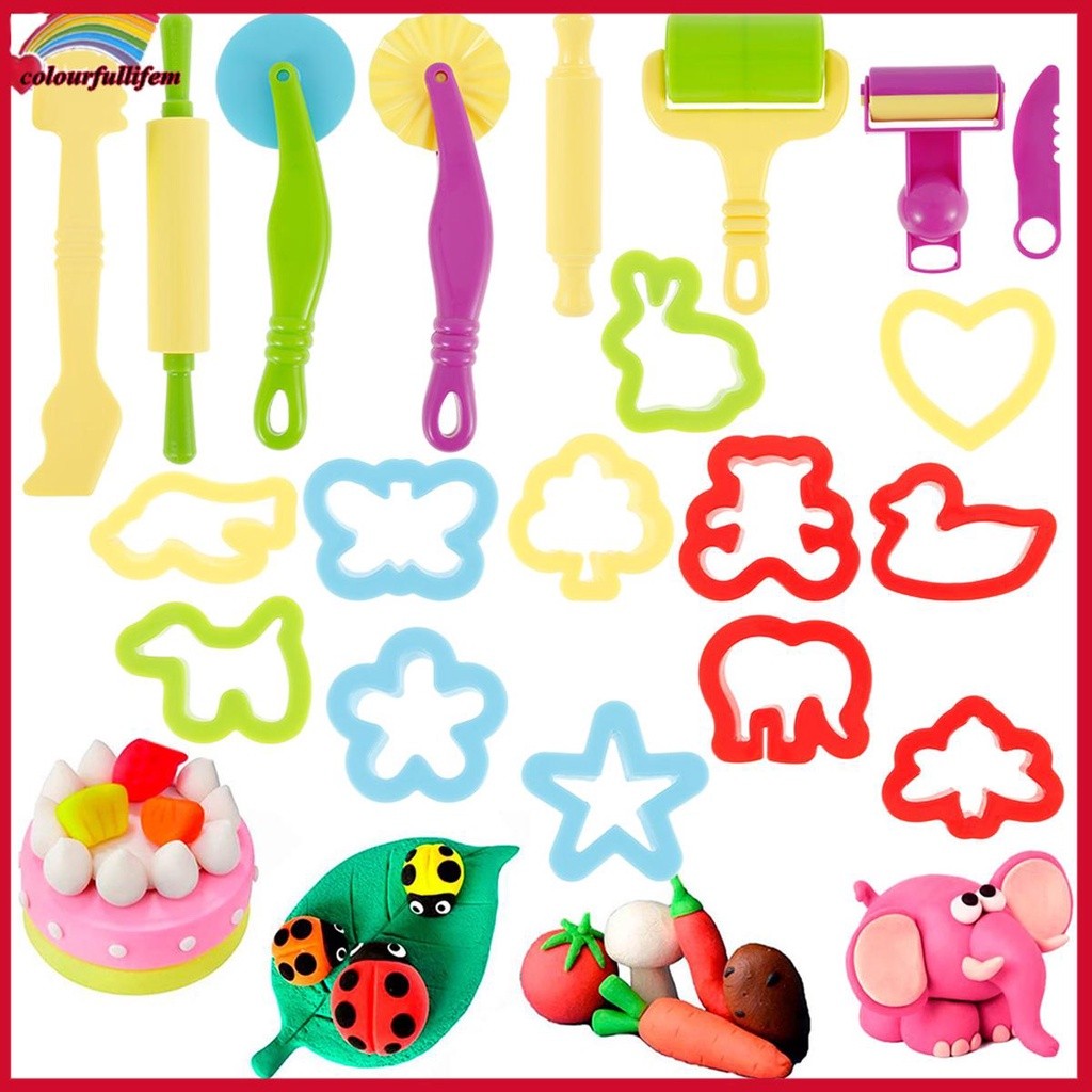 Color Plasticine Modelling DIY Smooth Clay Dough Tools for Kids ...