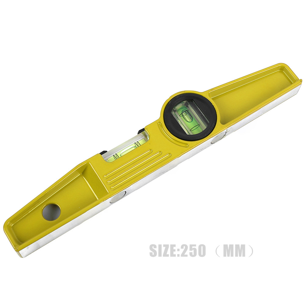 【EST】 Two Lines Magnetic Aluminium Shell Portable Spirit Level Tool ...