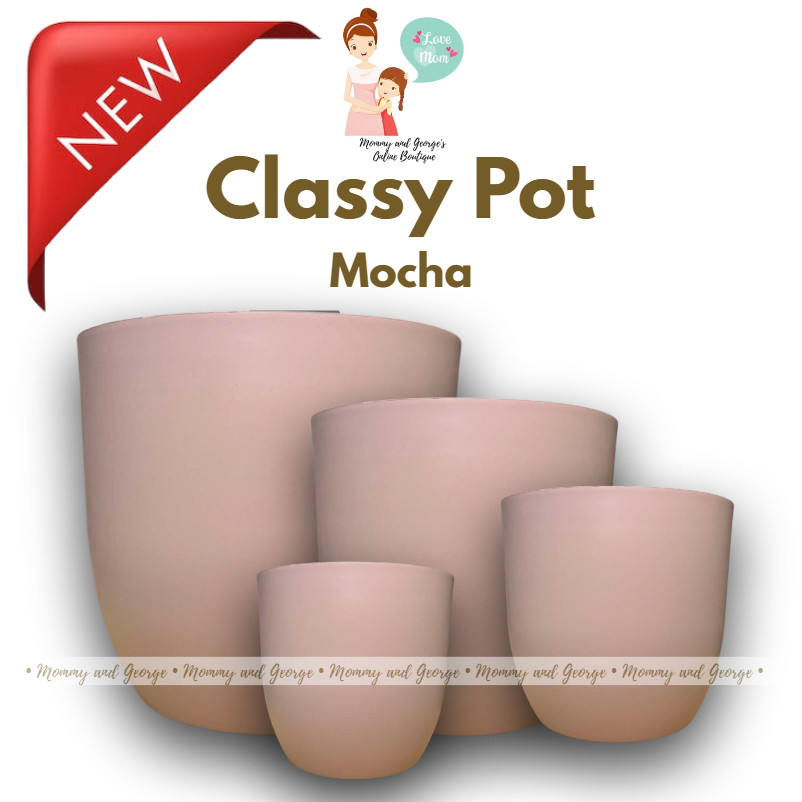 NEW Mocha Classy Plastic Pots | Minimalist TIMBA | Pots for Plants Big ...