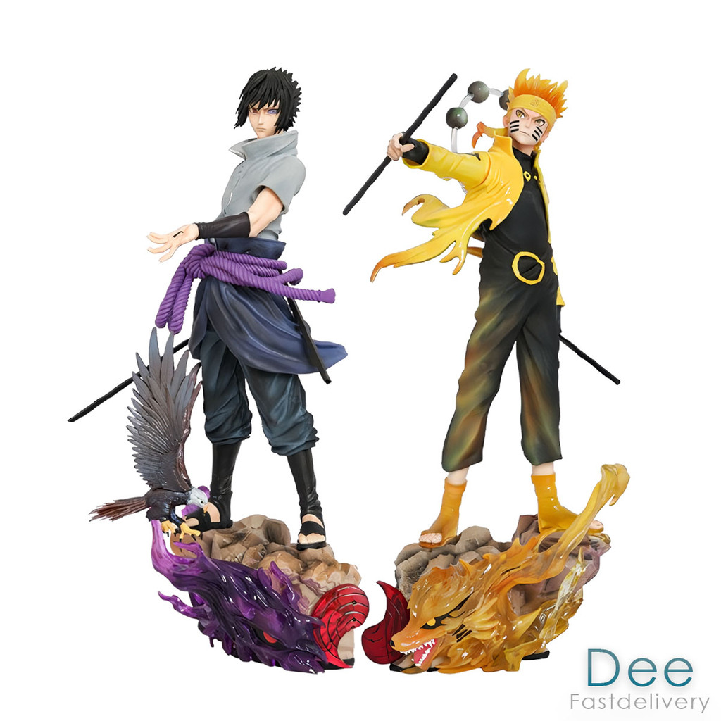 Naruto Uzumaki Sasuke Uchiha Resonance Naruto Shippuden 37cm PVC Action ...