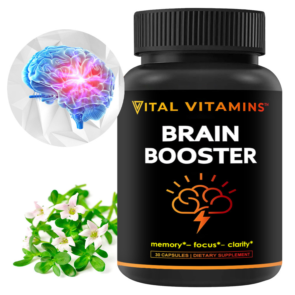Brain Booster Supplements - with Vitamin B12, DMAE, and Ginkgo Biloba ...
