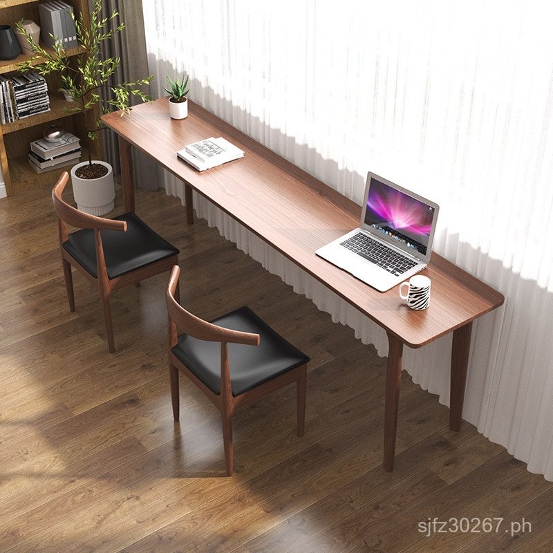 Modern Solid Wood Long Desk for Bedroom, Writing Desk, Narrow Table ...