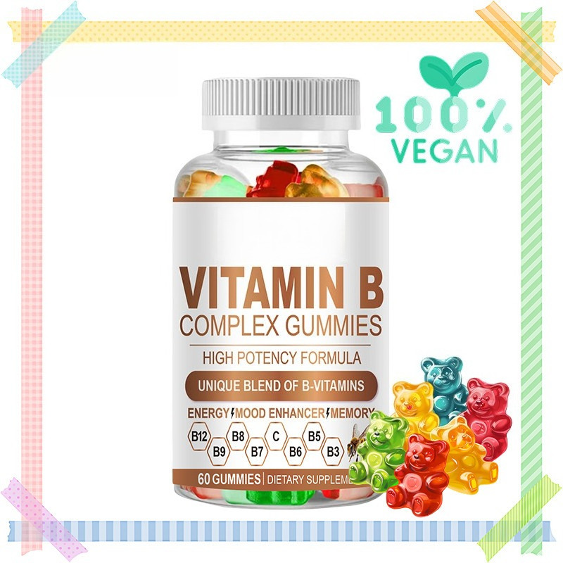 Vitamin B Complex Vegan Gummies Relieve Stress, Boost Energy, Increase ...