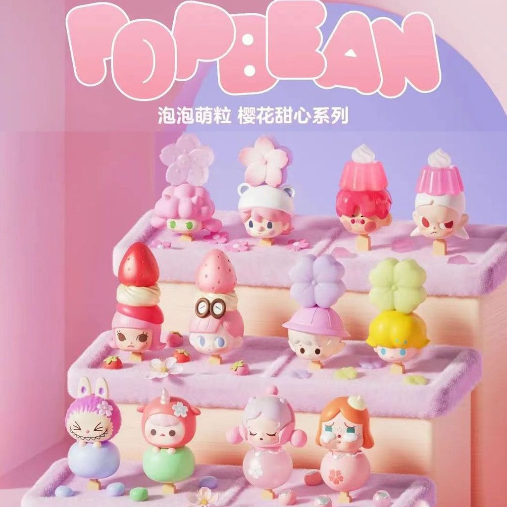 POP BEAN Sakura Sweetheart Series Ice Cream Popsicle Figure skullpanda ...